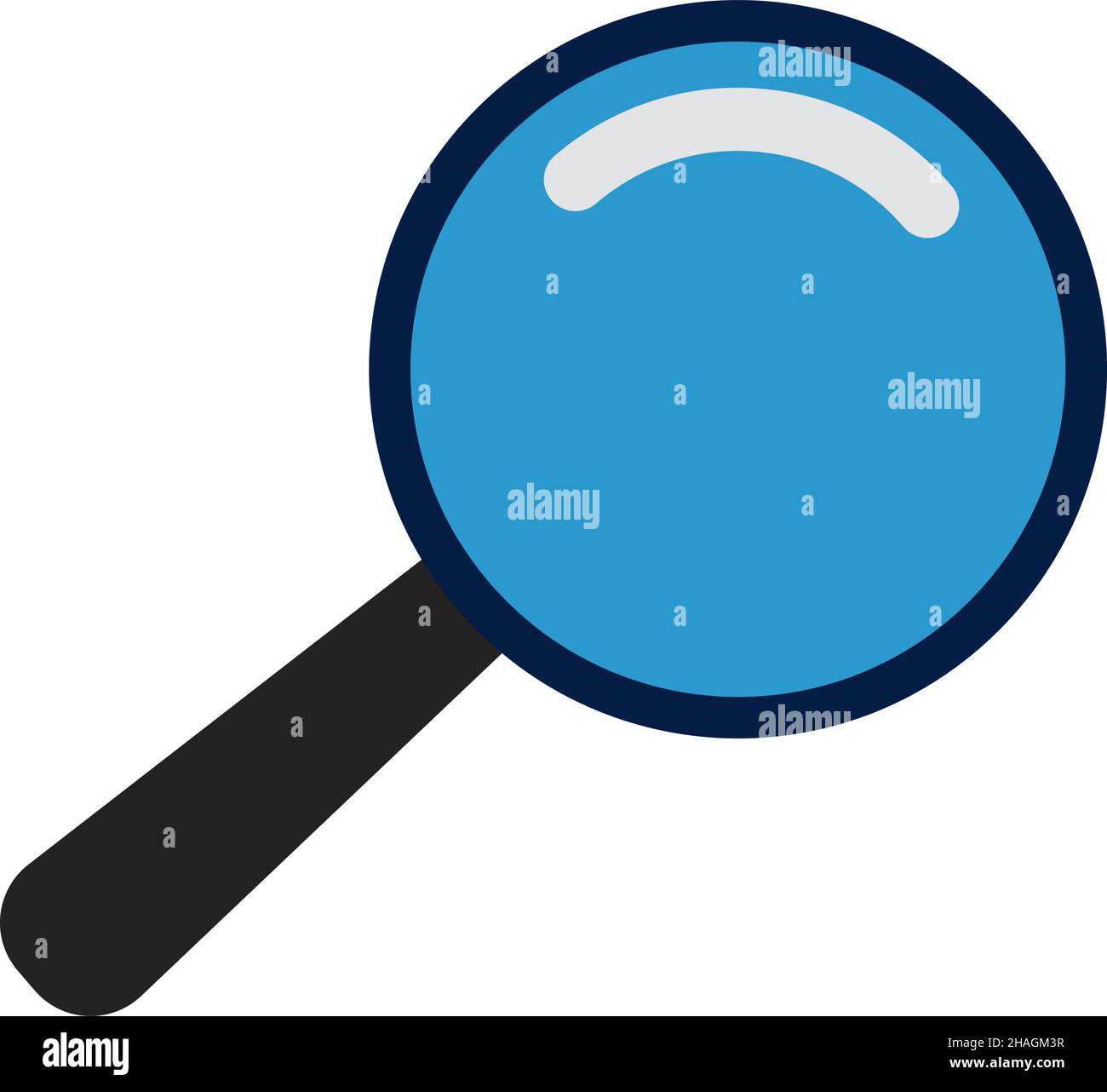 Icon Of Magnifier. Flat Color Design. Vector Illustration Stock Vector ...