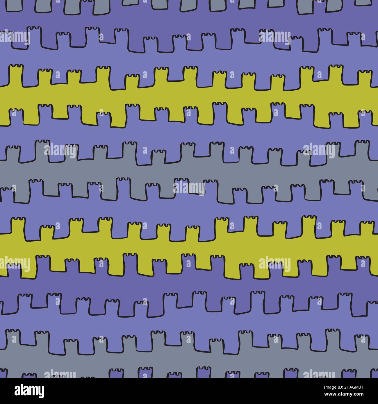 A medieval castle walls seamless vector pattern Stock Vector Image ...