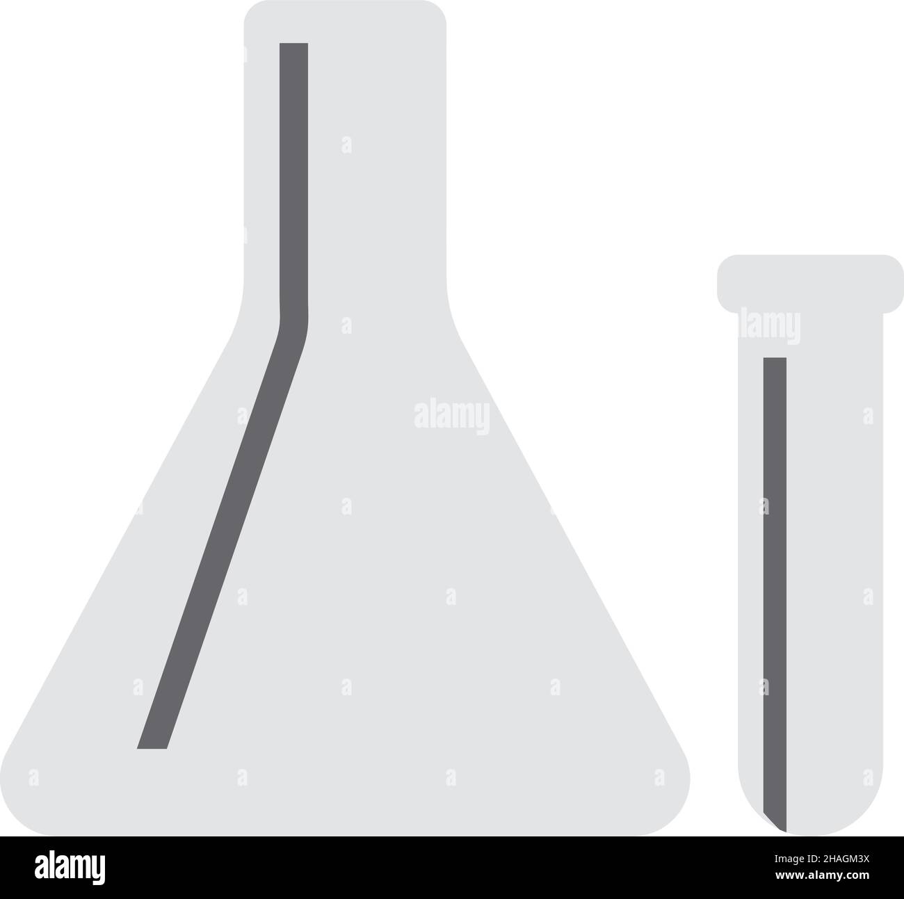 Icon Of Chemical Bulbs. Flat Color Design. Vector Illustration Stock ...