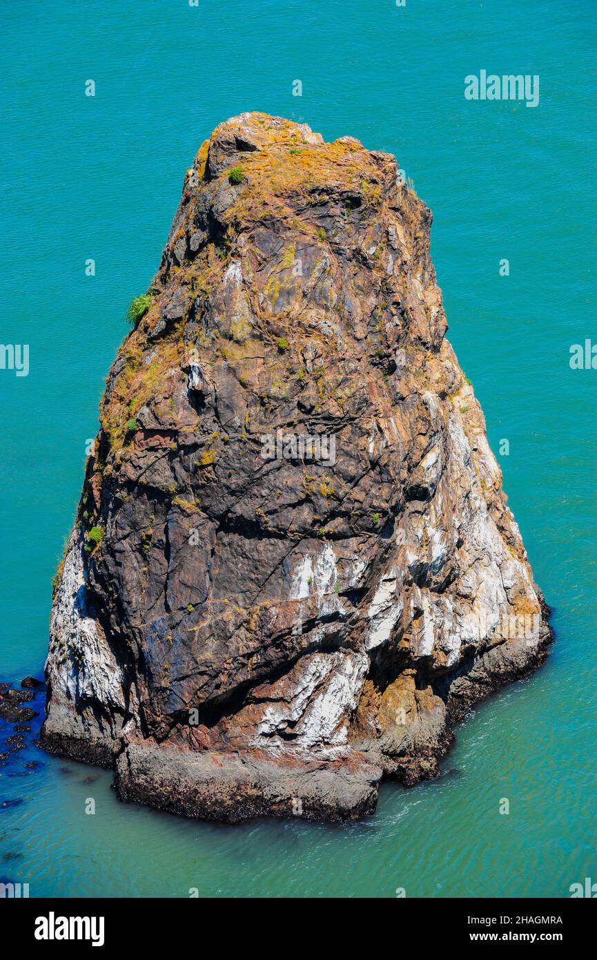 Aerial view of a large cliff in the sea Stock Photo - Alamy