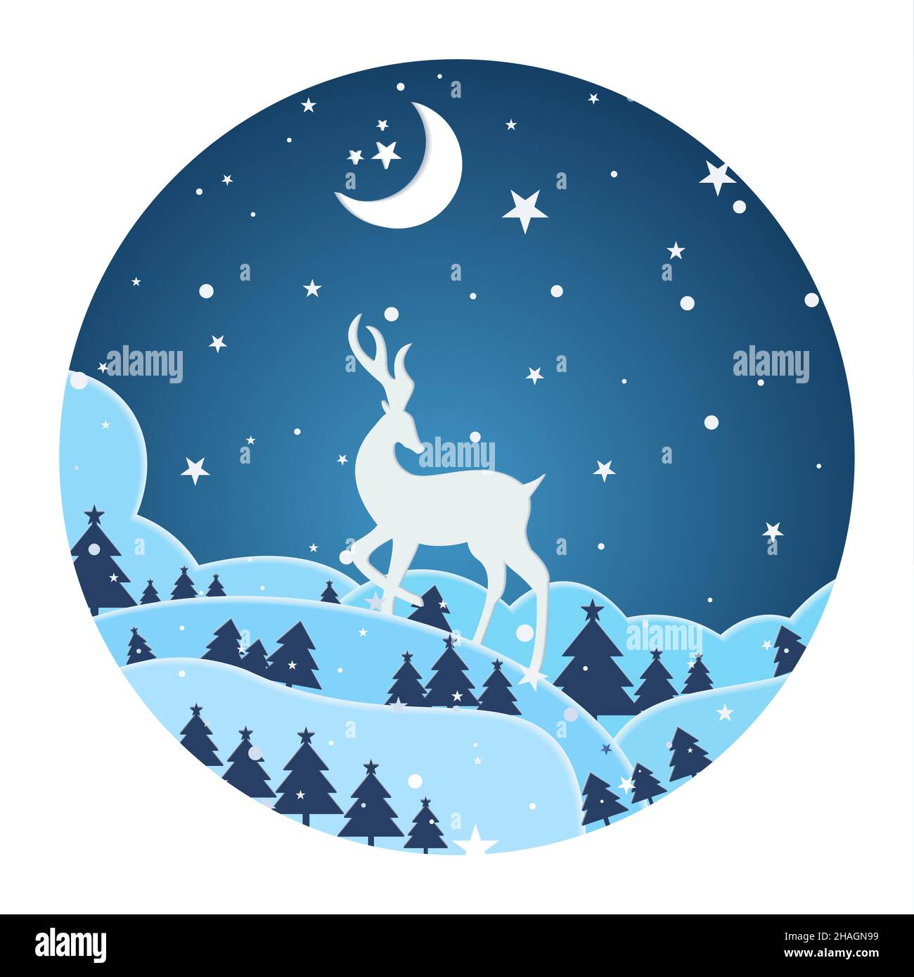 Papercut tree Cut Out Stock Images & Pictures - Alamy