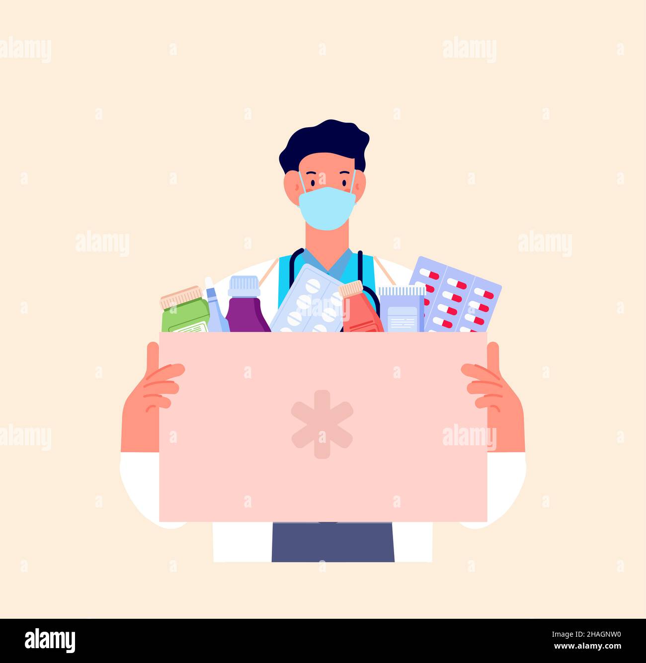 Nurse cartoon bottle medication capsule hi-res stock photography and ...