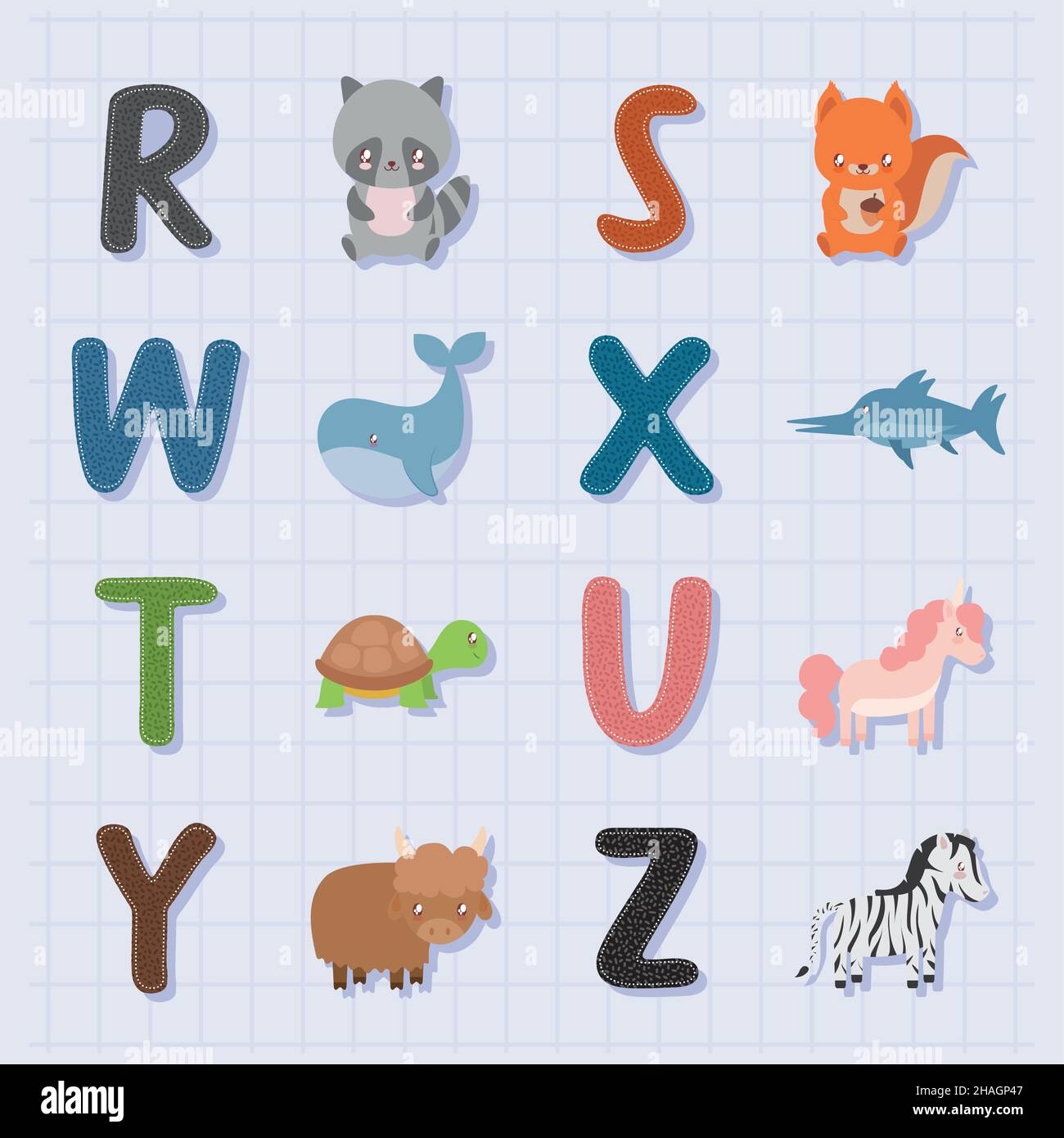 animals with ABC Stock Vector Image & Art - Alamy