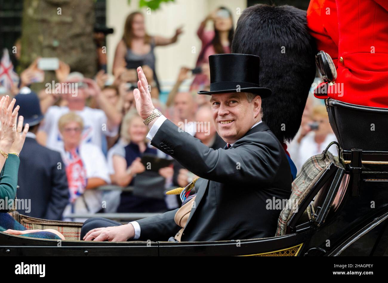 Prince Andrew, Duke of York at Trooping the Colour 2016 in The Mall ...