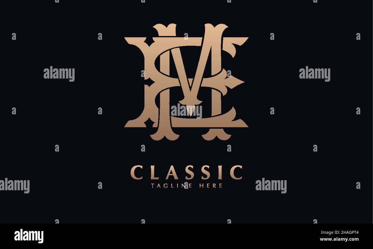 Em initials logo hi-res stock photography and images - Alamy