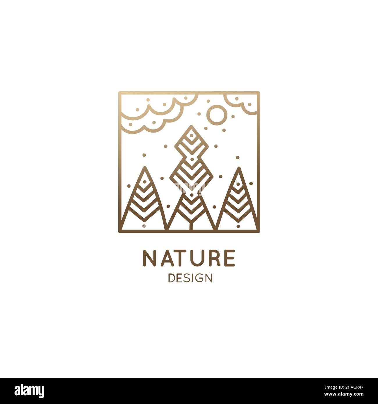 Square logo landscape. Vector logo of nature Stock Vector Image & Art ...