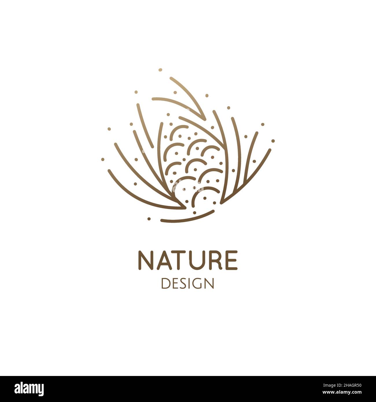 Pine cone logo design Stock Vector Image & Art - Alamy