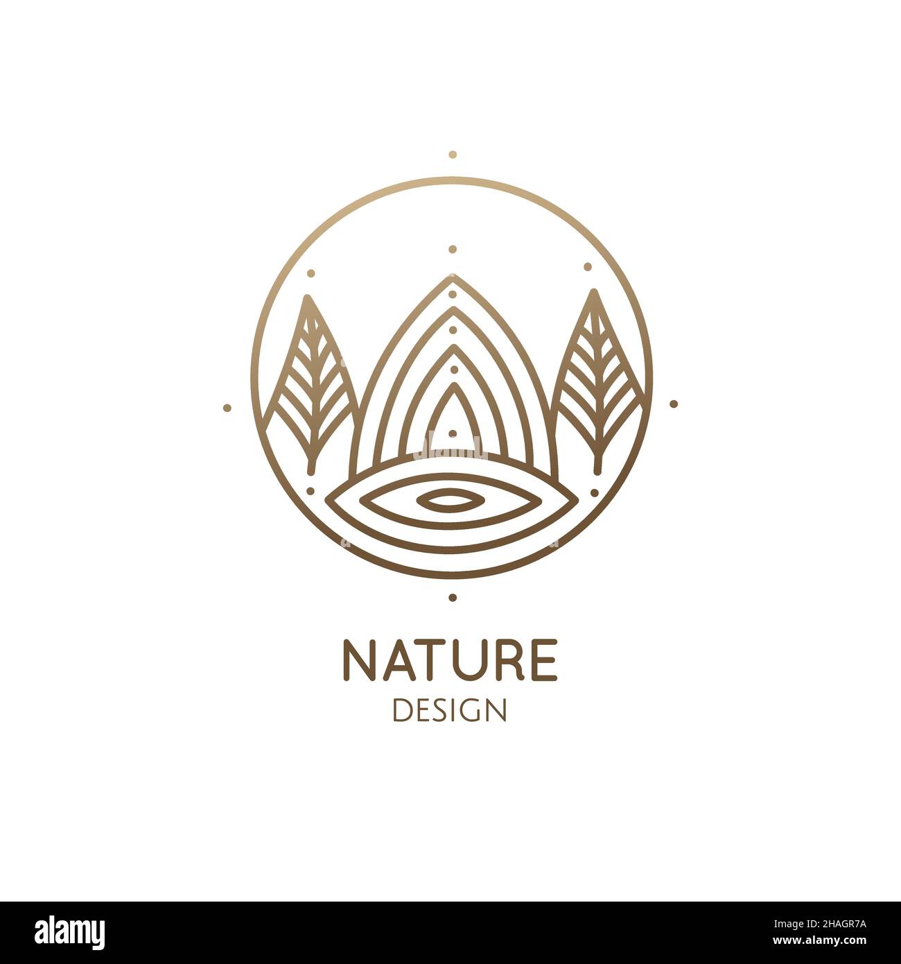 Round logo landscape Stock Vector Image & Art - Alamy