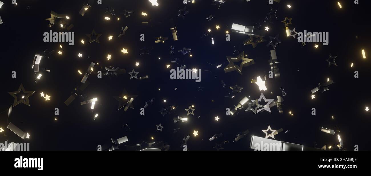 Colorful Famous Infinite Stars Technology Gold and Silver with Gray ...