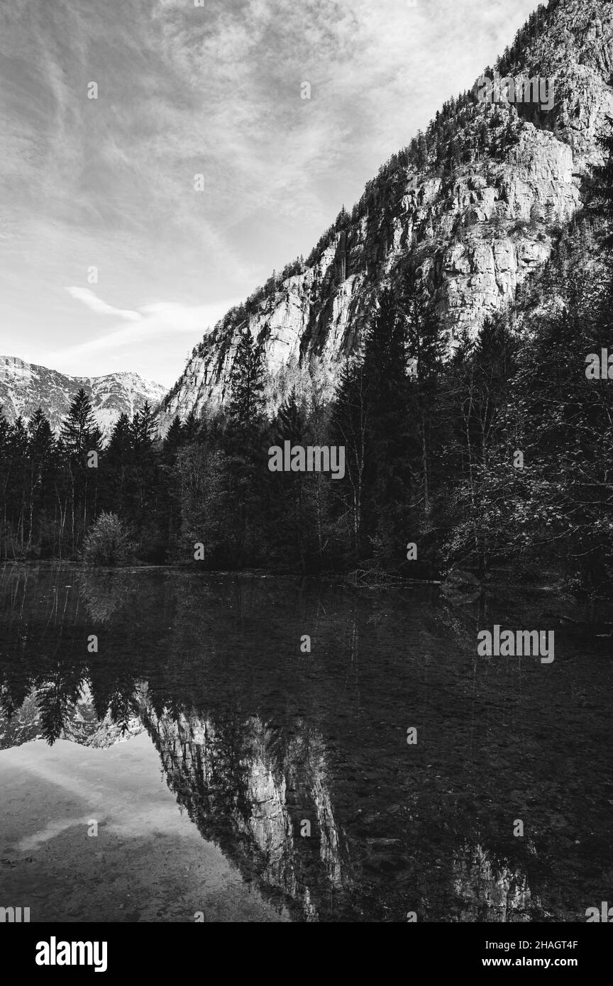 Landscape lake in high Black and White Stock Photos & Images - Alamy