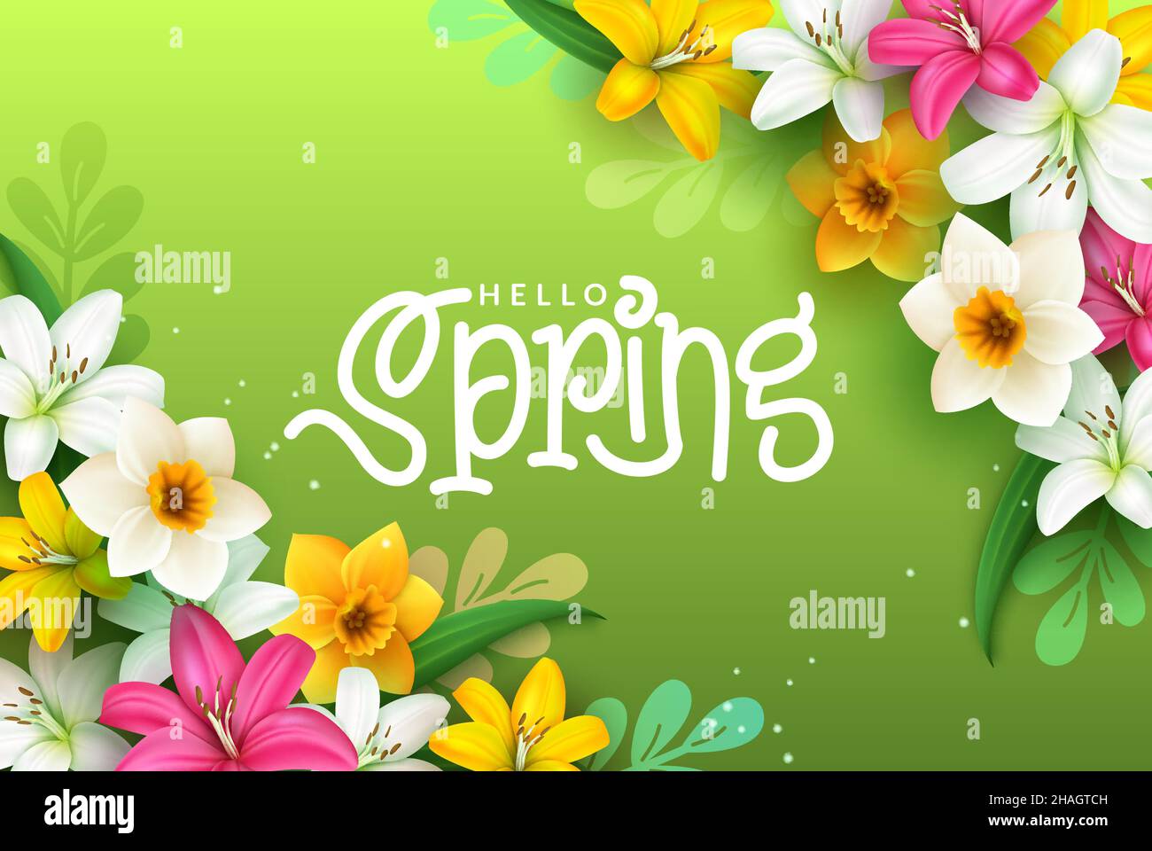 Bunch of lilies Stock Vector Images - Alamy