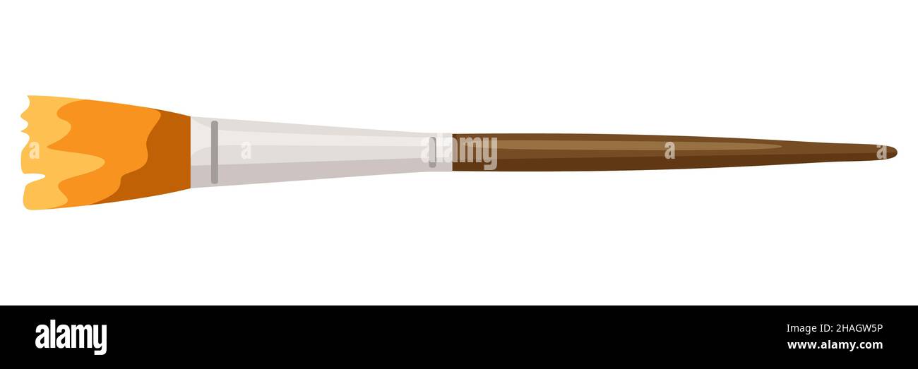Illustration of paintbrush. Painter tool and material. Art supply for ... Illustration of paintbrush. Painter tool and material. Art supply for ...