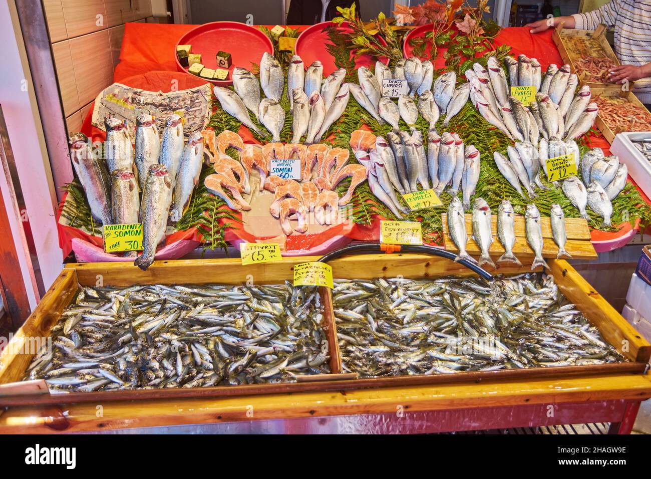 Fish price list fish market hi-res stock photography and images - Alamy