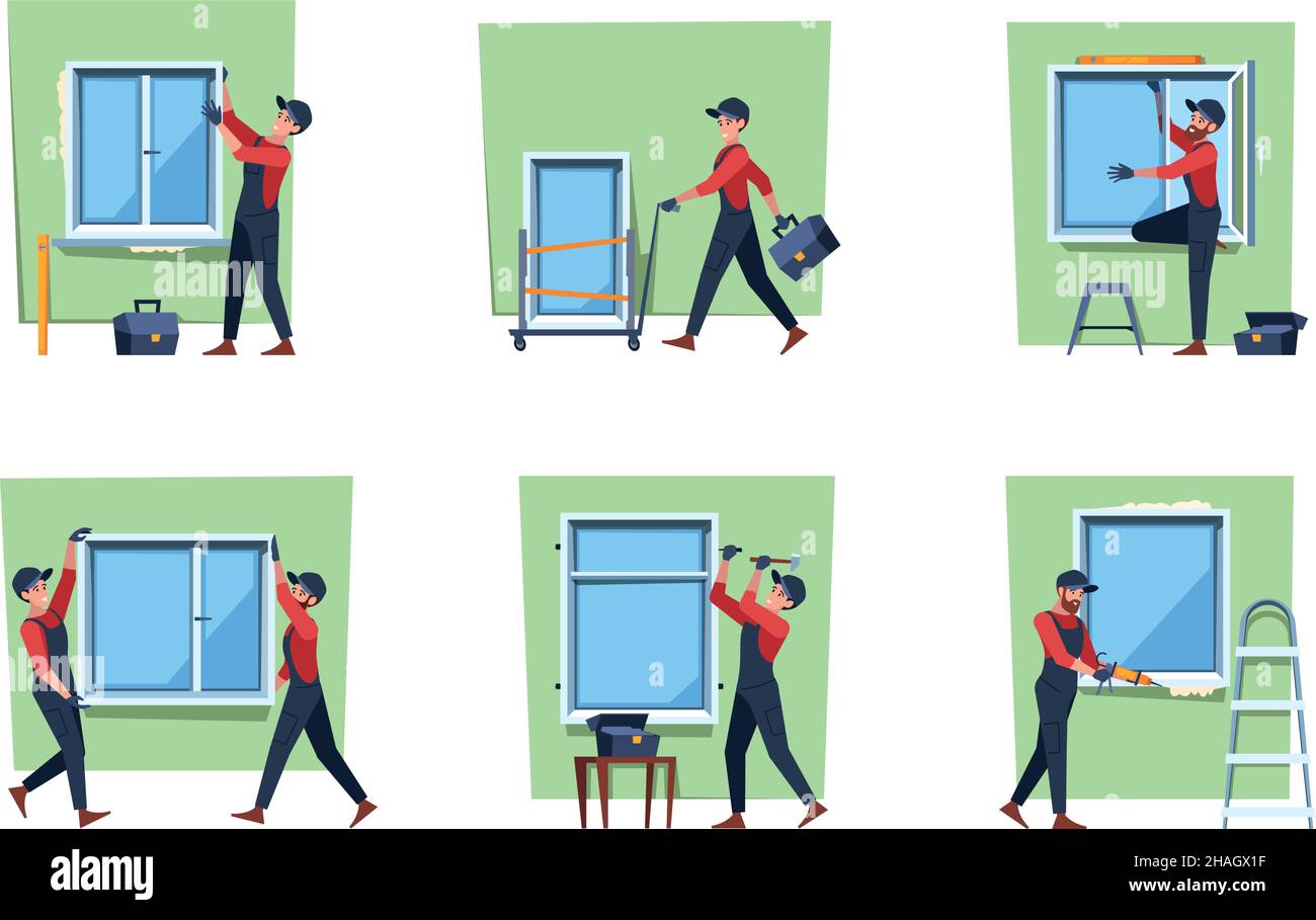 Plastic window installing. Interior fix problems with pvc doors and ...