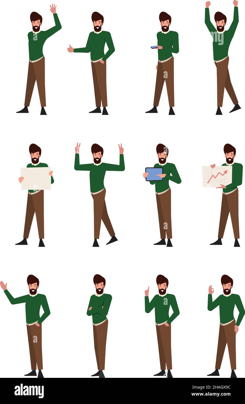 Welcome pose people person Stock Vector Images - Alamy