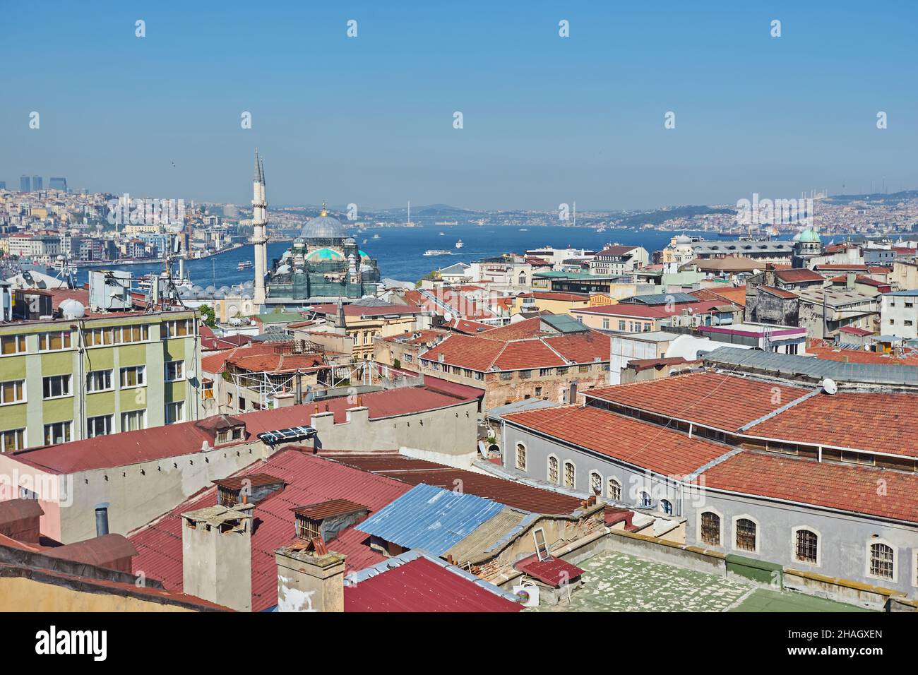 Astonishing view of Istanbul. Beautiful view of historic center of ...