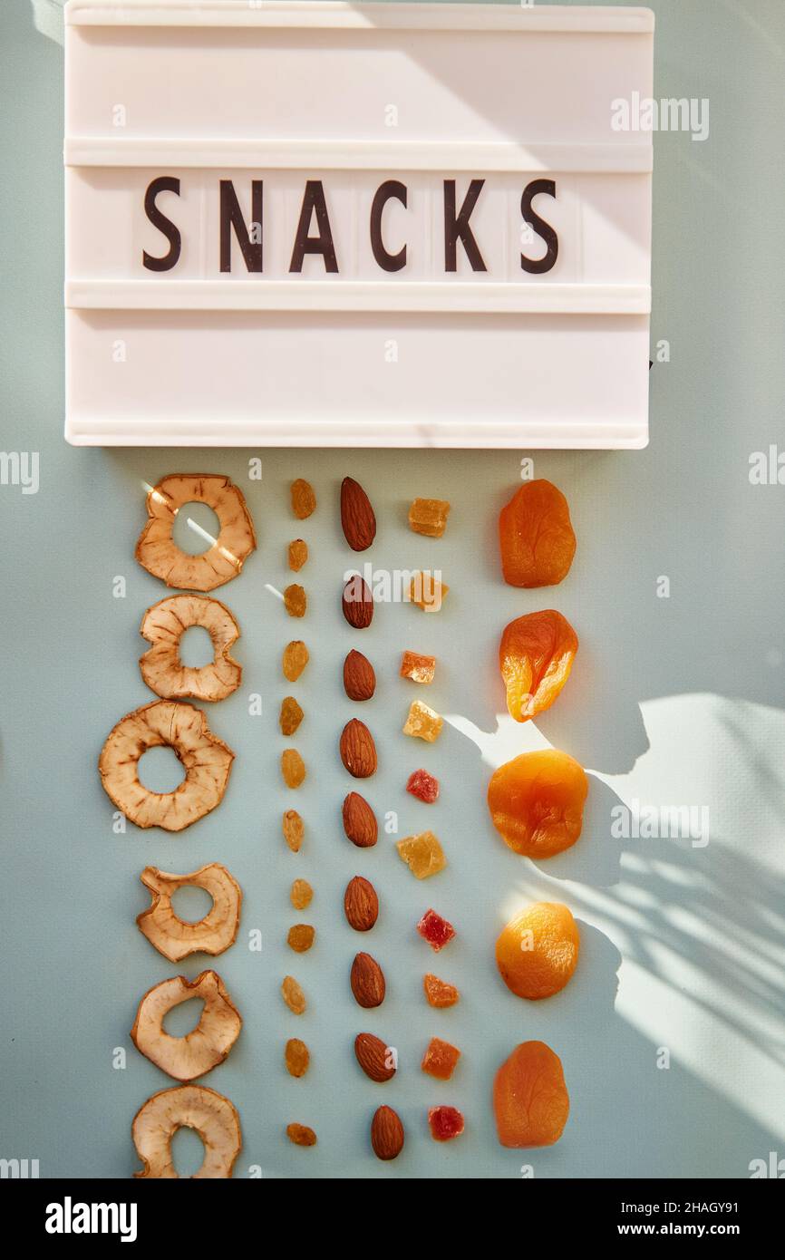 Splash Of Dry Fruits Apple Slices Dried Apricots Almonds Candied