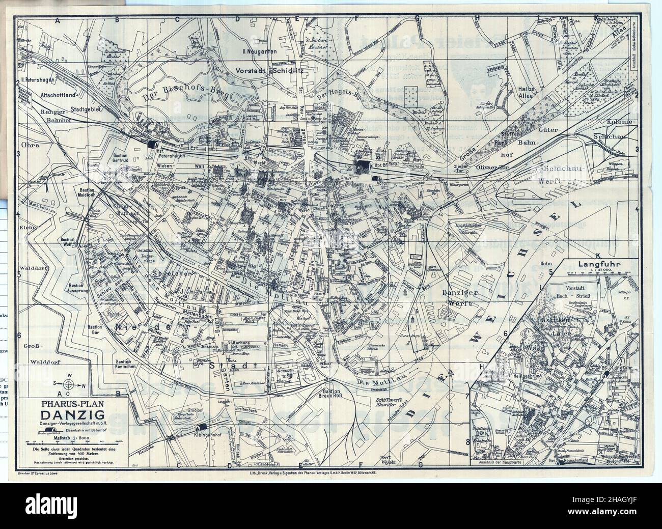 Danzig Map, Gdansk Map, Old Gdańsk Map, Map of Gdansk, Gdansk Plan, Old ...