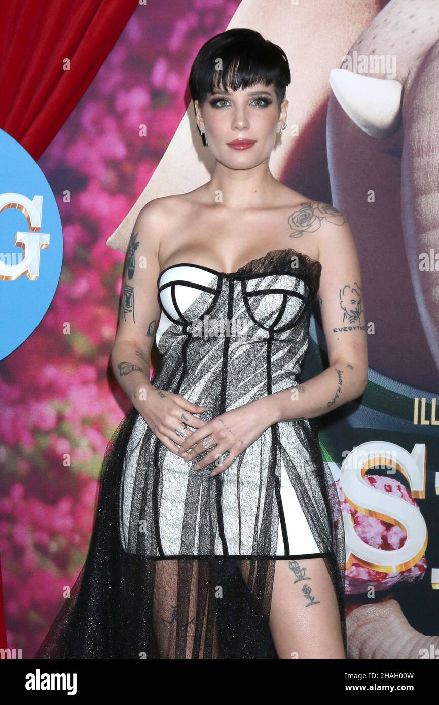 December 12, 2021, Los Angeles, CA, USA: LOS ANGELES - DEC 12: Halsey at the Sing 2 Premiere at ...