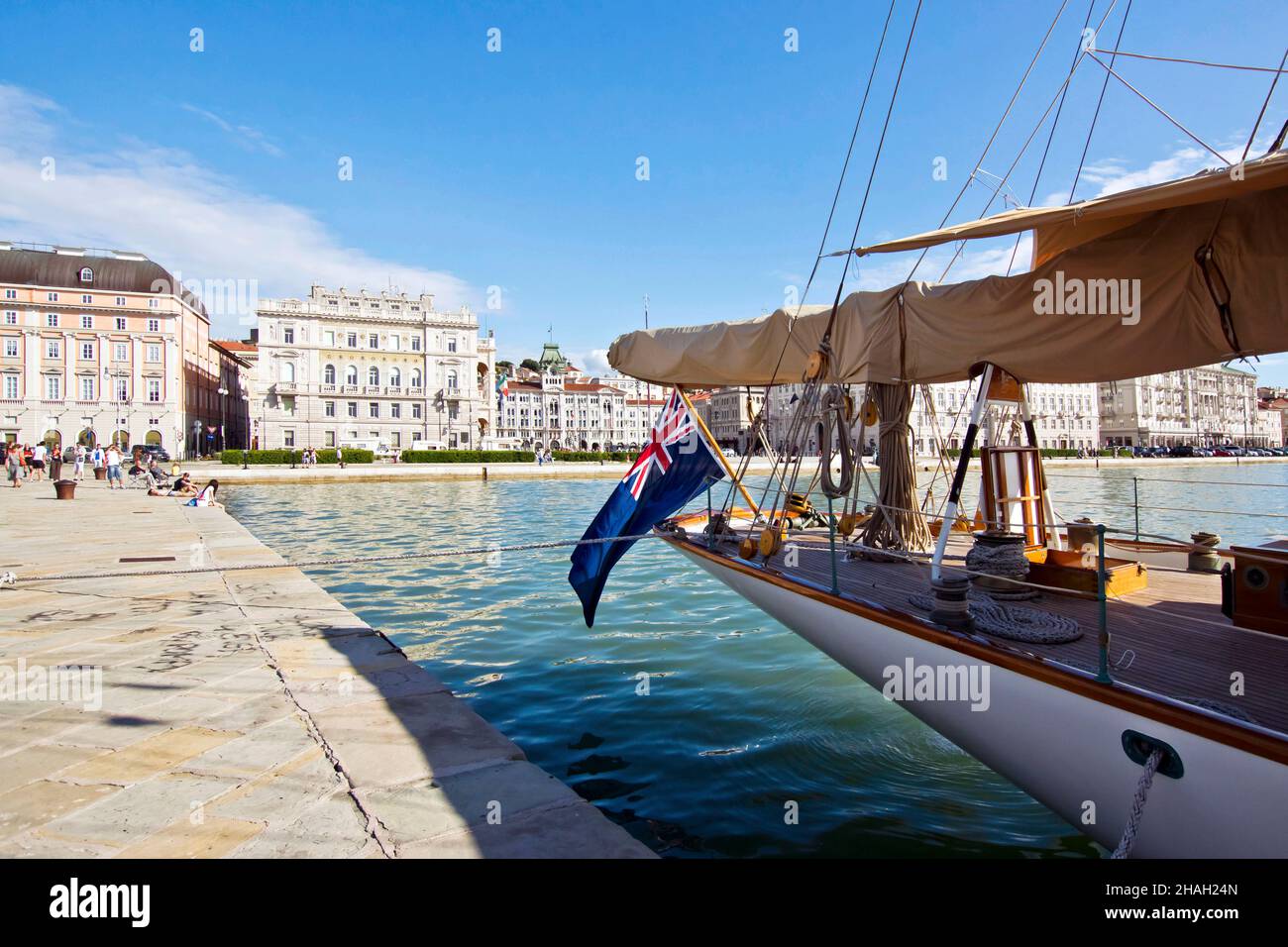 Promenade of Trieste, View Piazza Unita' d'Italia square, Friuli ...