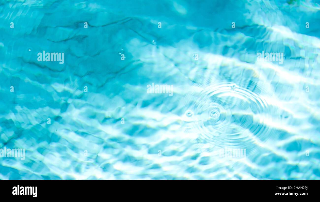 water swimming pool texture and surface water on pool, reflection blue ...