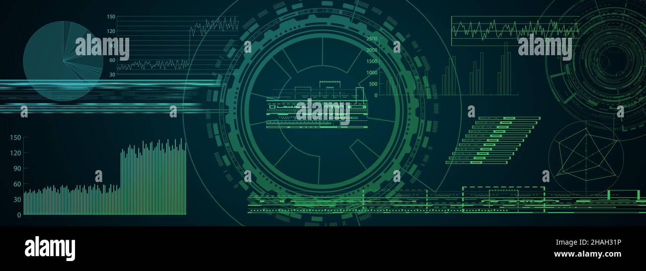 Illustration of a digital analytics concept Stock Photo - Alamy