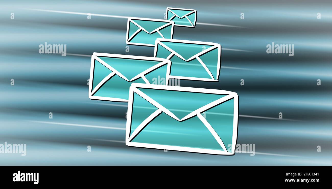 Illustration of an e-mail concept Stock Photo - Alamy