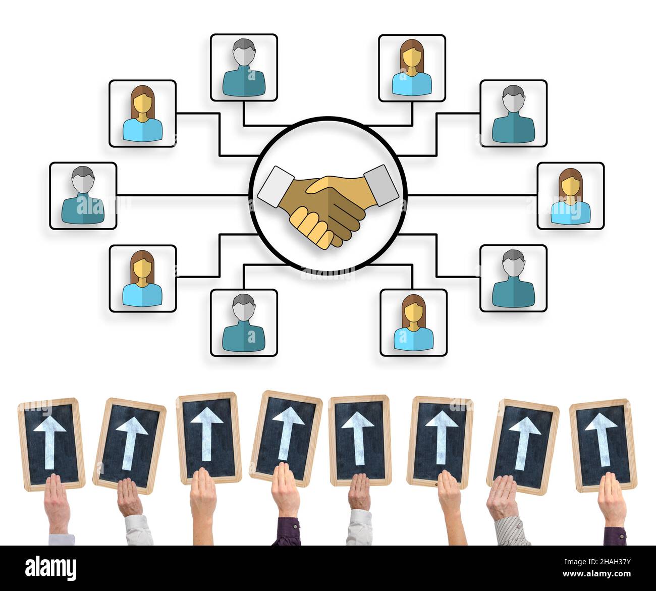 Hands together collaboration community Cut Out Stock Images & Pictures ...