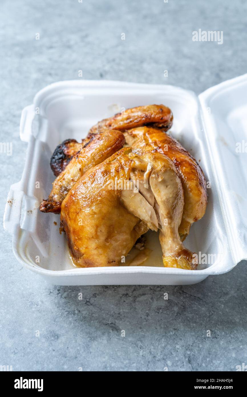 Take Away Whole Baked Chicken Ready to Eat and Serve in Plastic ...