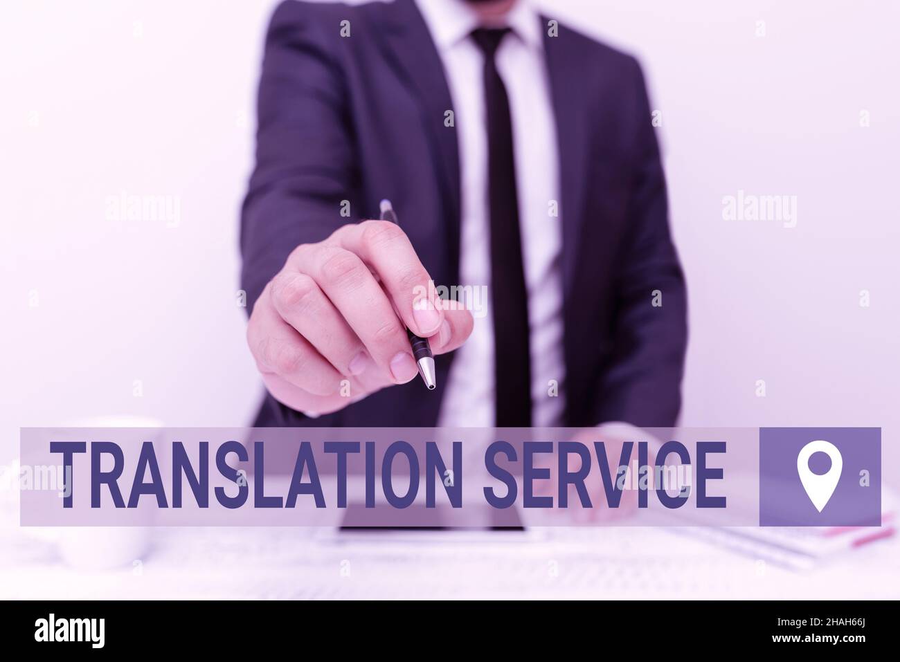 Sign displaying Translation Service. Business approach the Equivalent ...