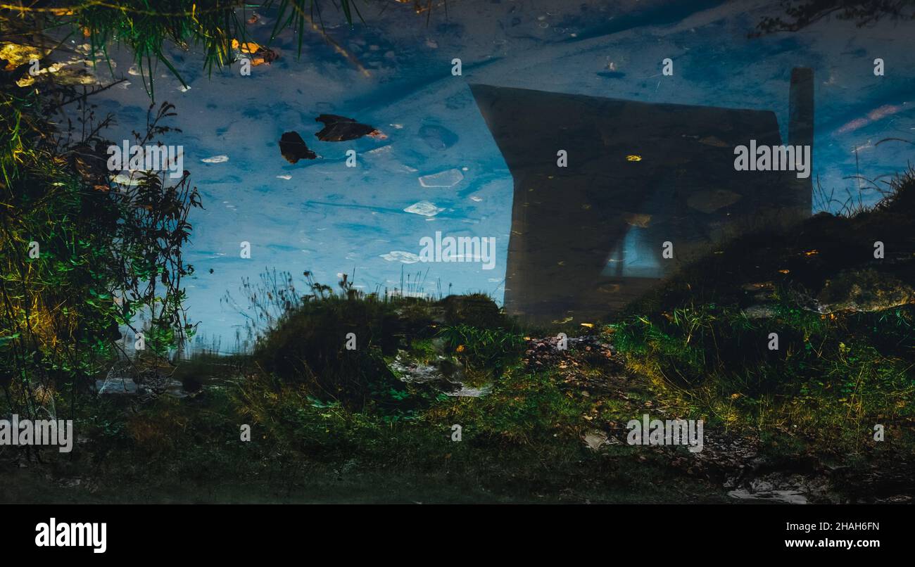 Wooden hut trees in forest architecture hi-res stock photography and ...