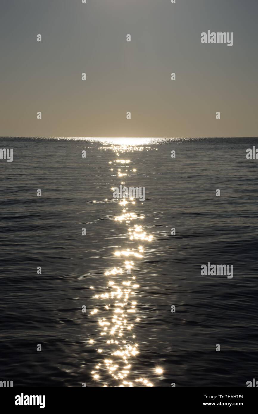 Moonlight reflection on sea water hi-res stock photography and images ...