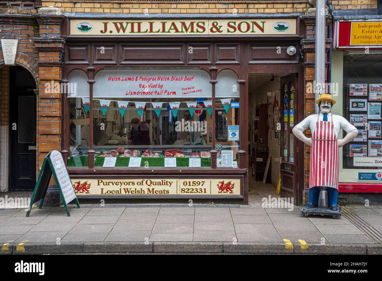 J. Williams & Son butcher's shop, Temple Street, Llandrindod Wells ...