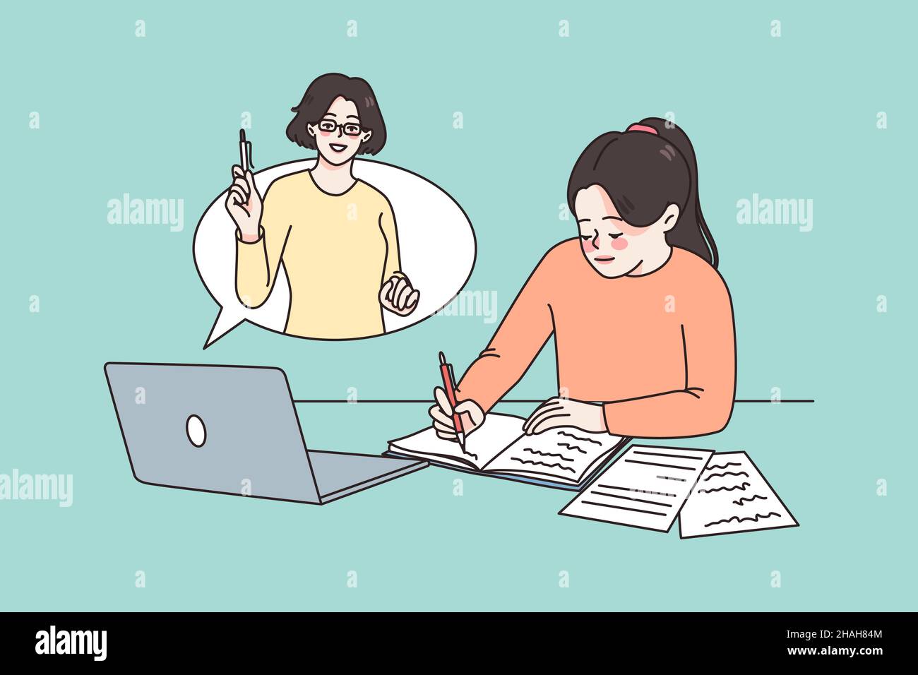 Focused academic study Stock Vector Images - Alamy