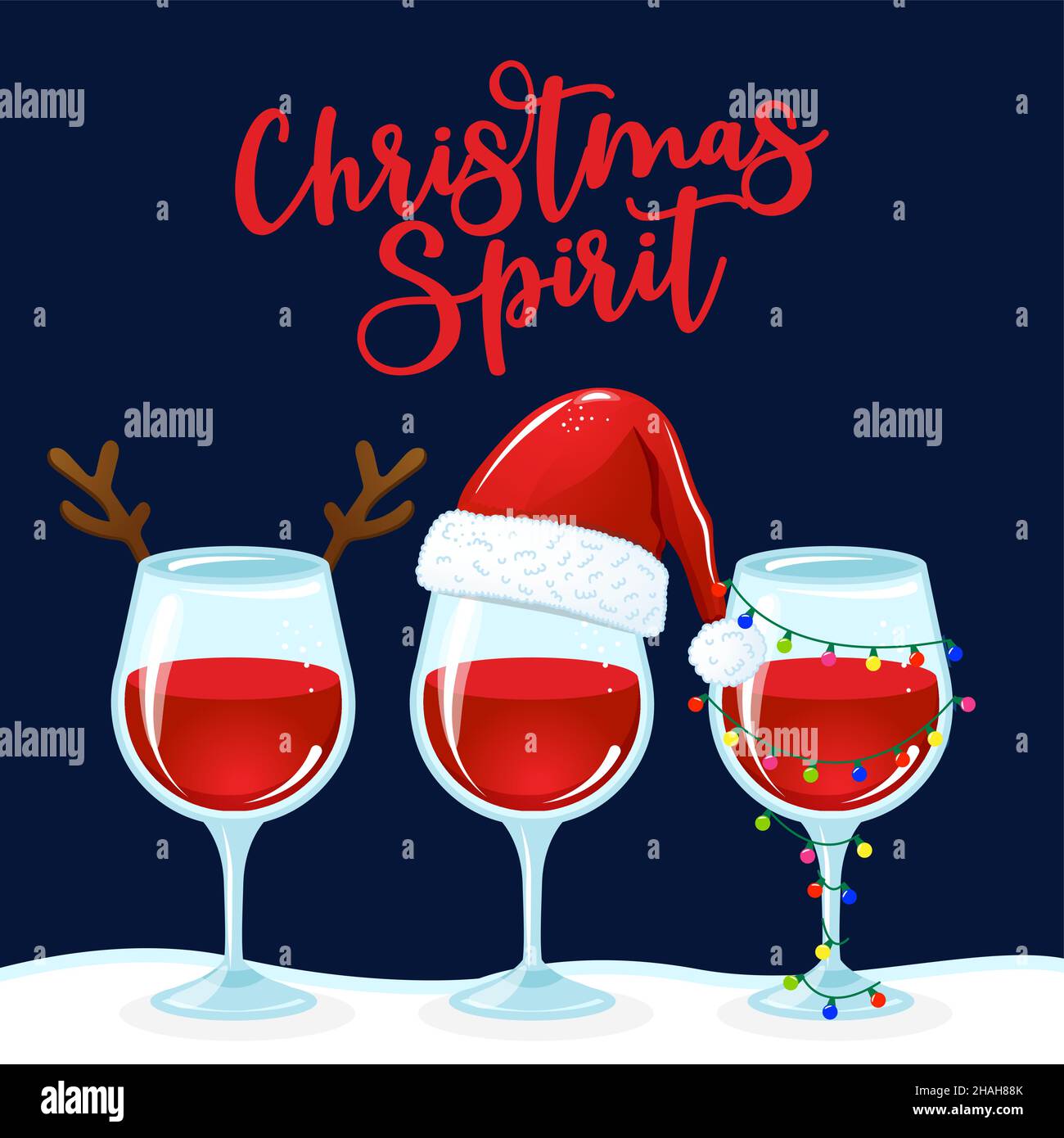 Wine glass wine bottle santa claus hi-res stock photography and images ...