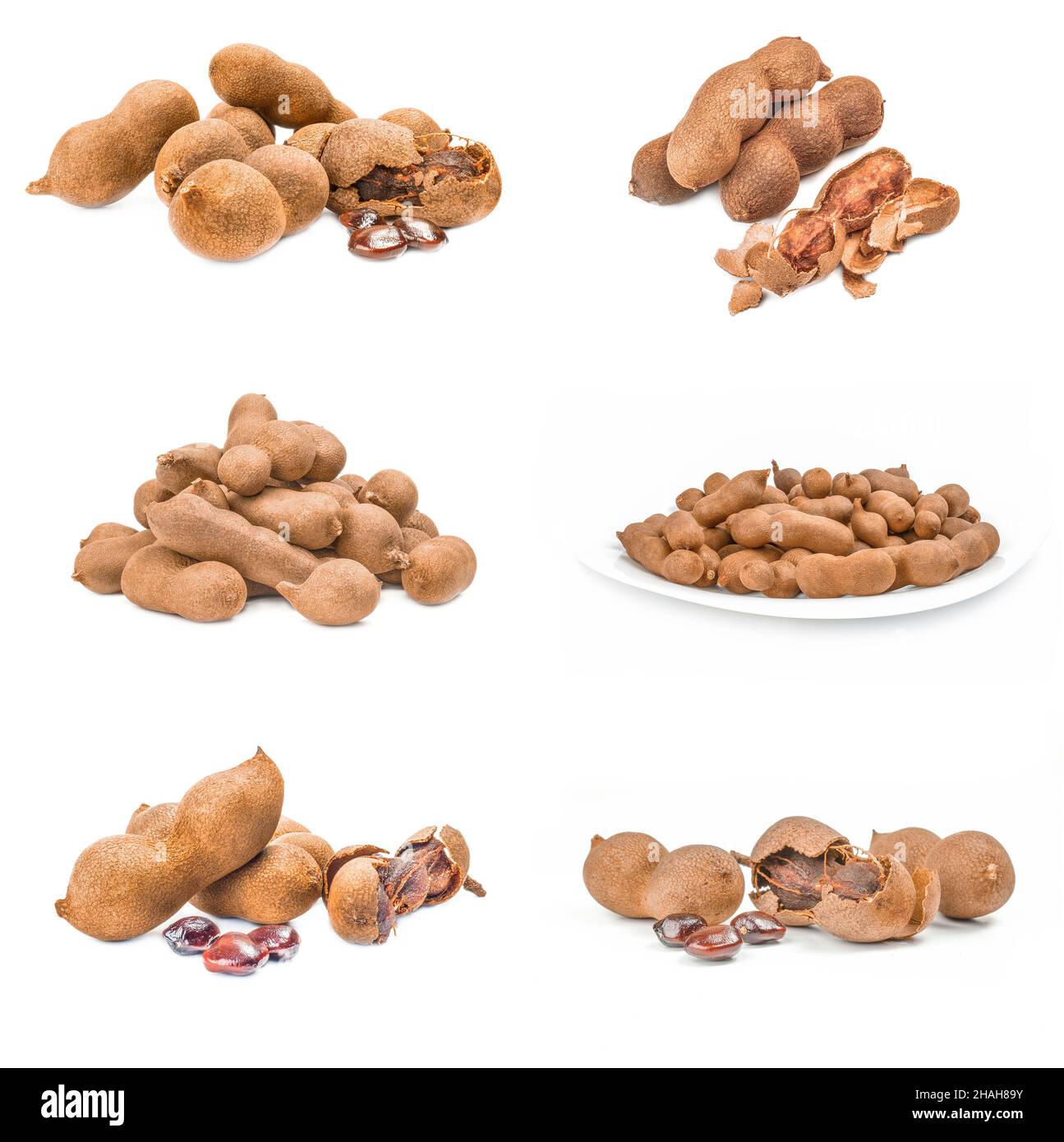 Collage of Tamarindo on a isolated white background Stock Photo - Alamy