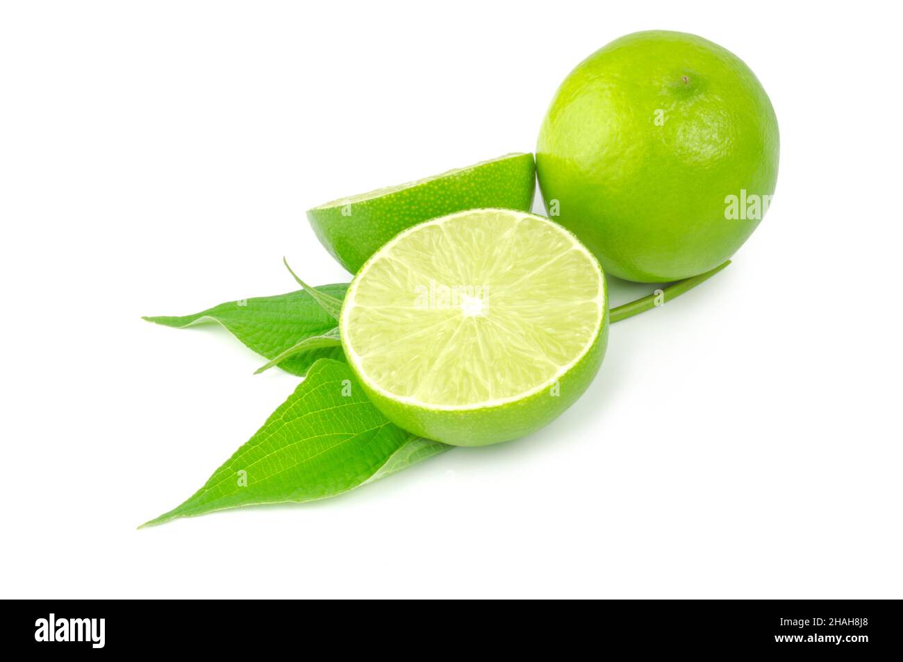 Halves ripe lemon leaves Cut Out Stock Images & Pictures - Alamy