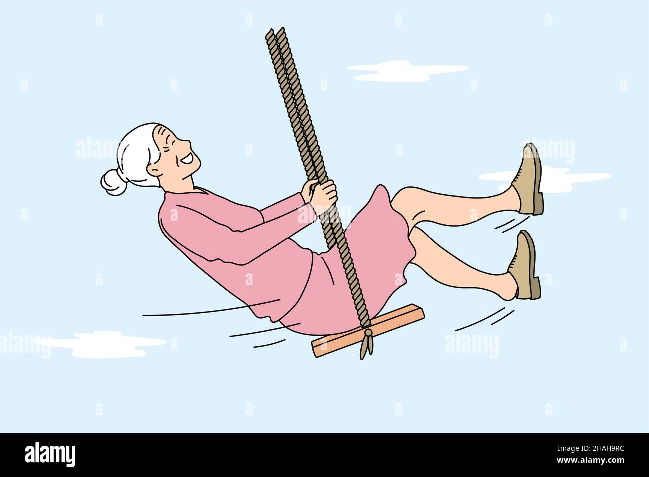 Grey haired senior adult Stock Vector Images - Alamy