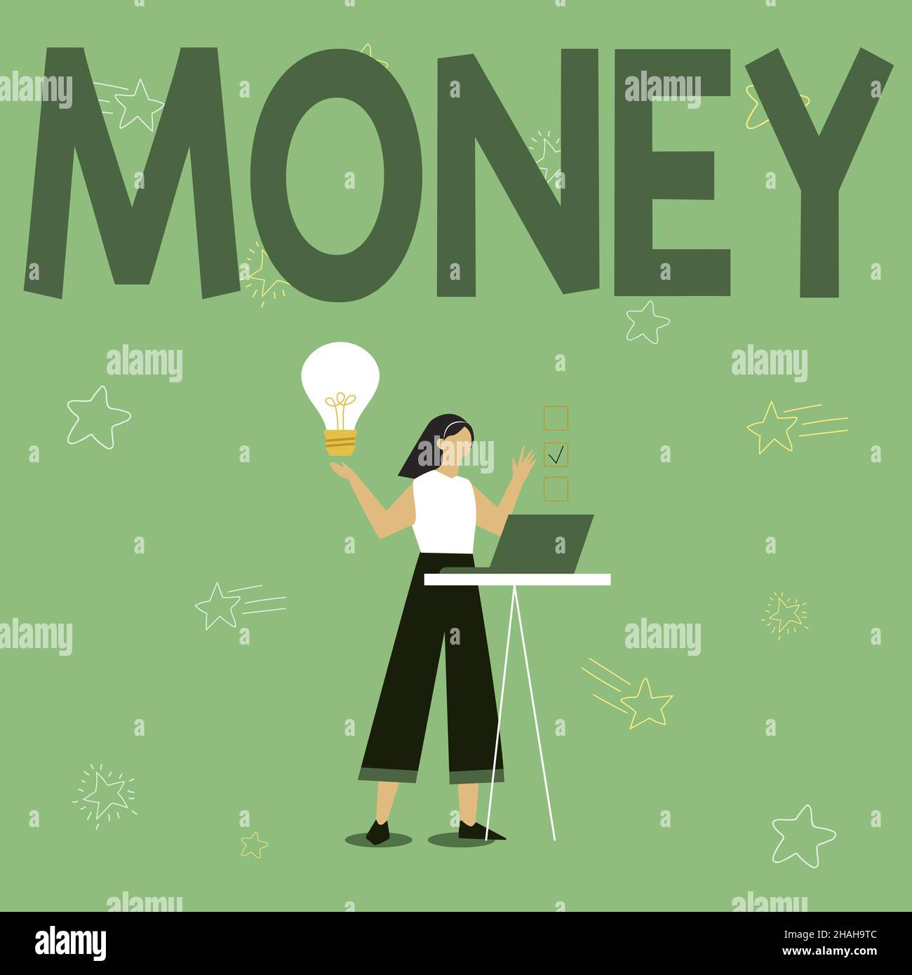 Handwriting text Money. Word Written on a current medium of exchange in ...