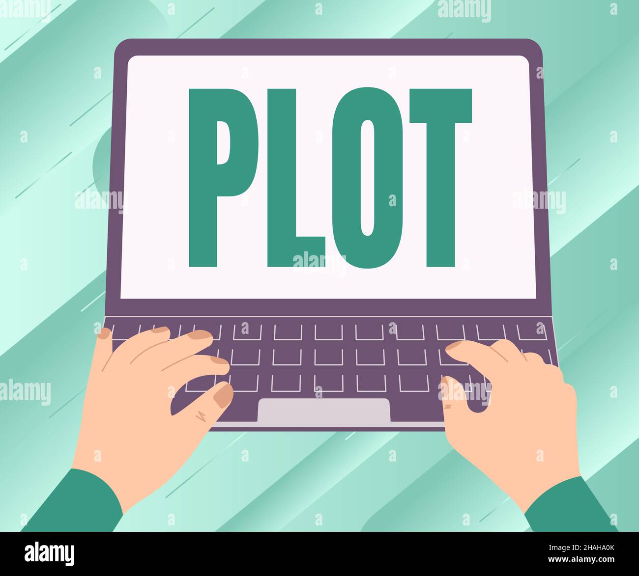 Text caption presenting Plot. Business concept sequence of events ...