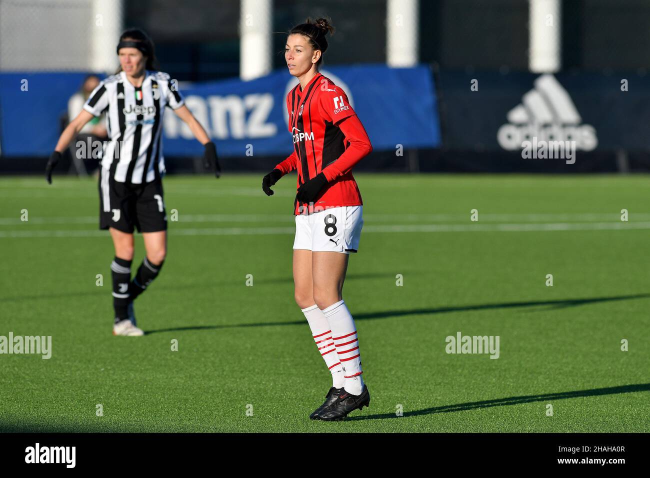 Greta Adami of AC Milan women in action during the 2021/2022 Women's ...