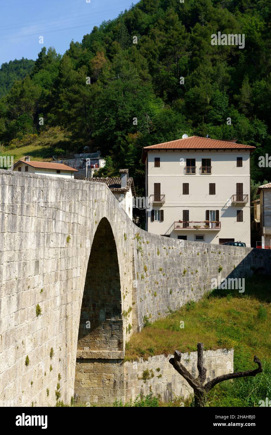 Landscape along the old Salaria road in the Ascoli Piceno province ...