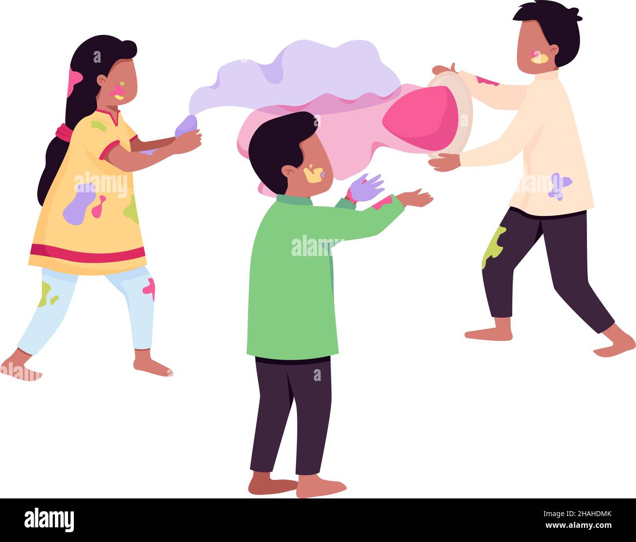 India holi children Cut Out Stock Images & Pictures - Alamy