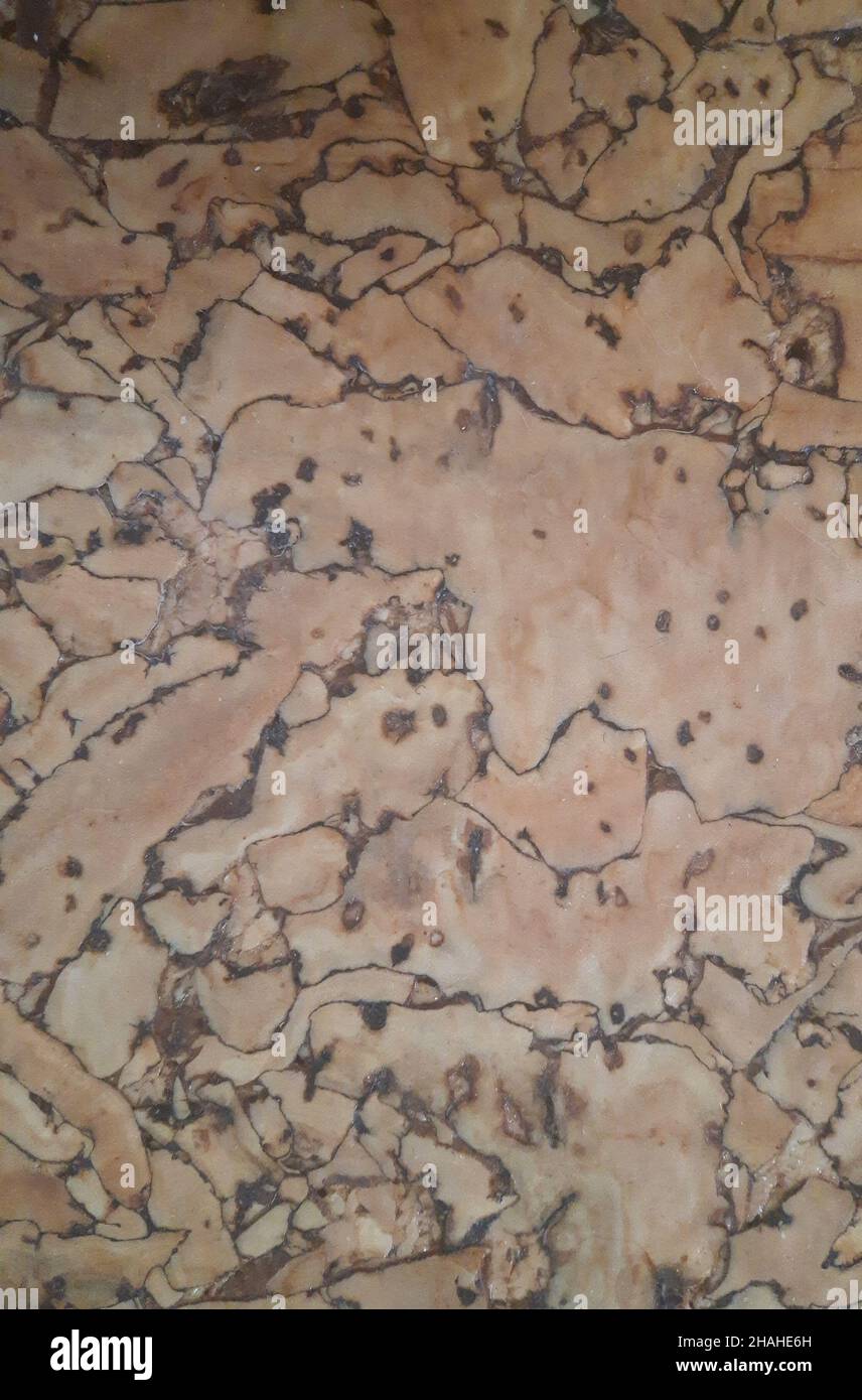 Old brown marble surface with spots on the whole frame, close-up Stock ...