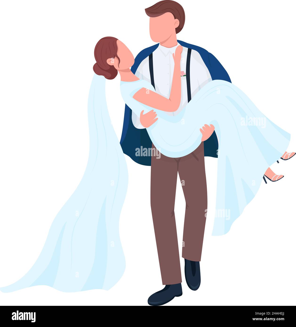 Faceless bride and groom Cut Out Stock Images & Pictures - Alamy