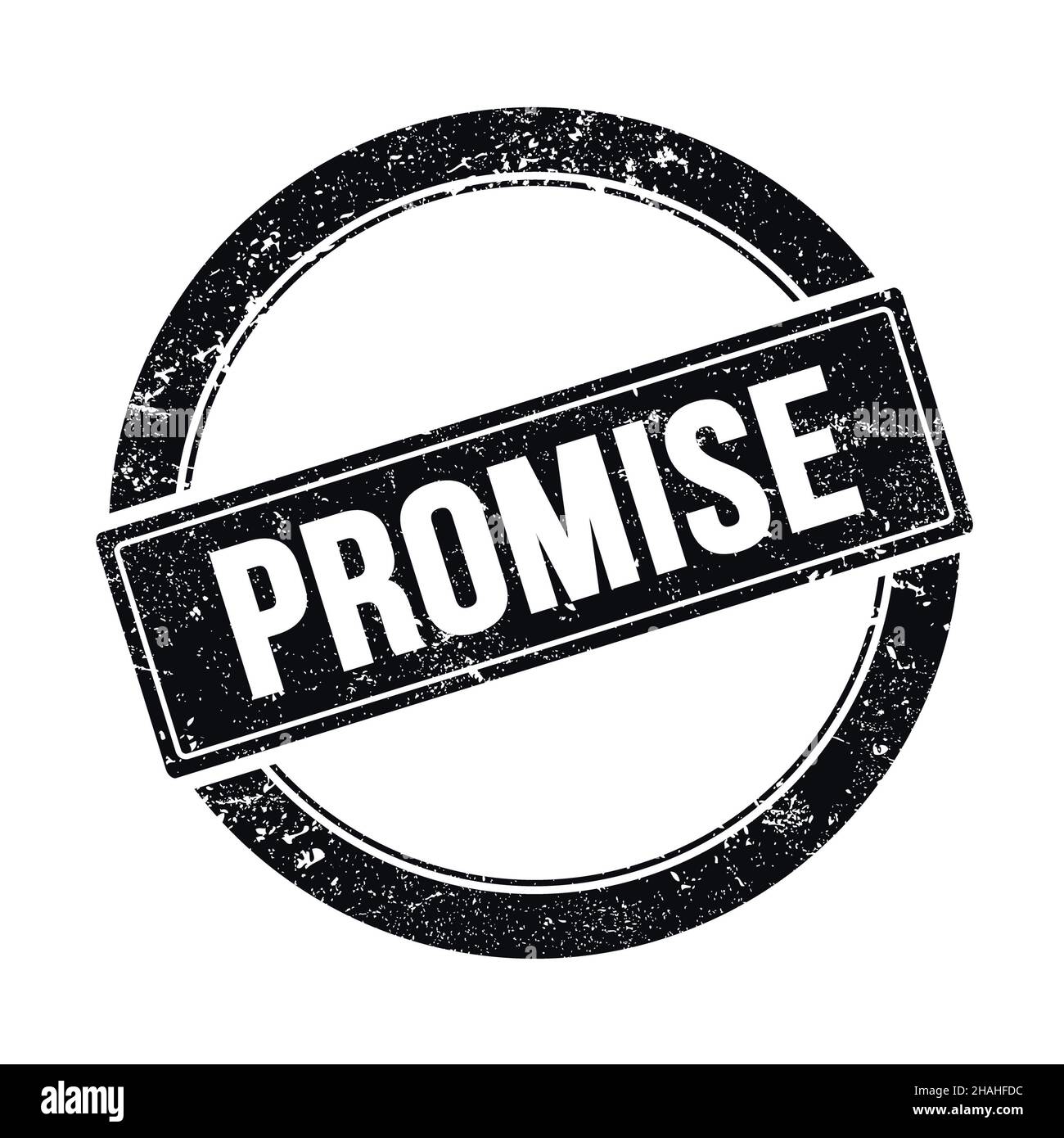 PROMISE text on black grungy round vintage stamp Stock Photo - Alamy
