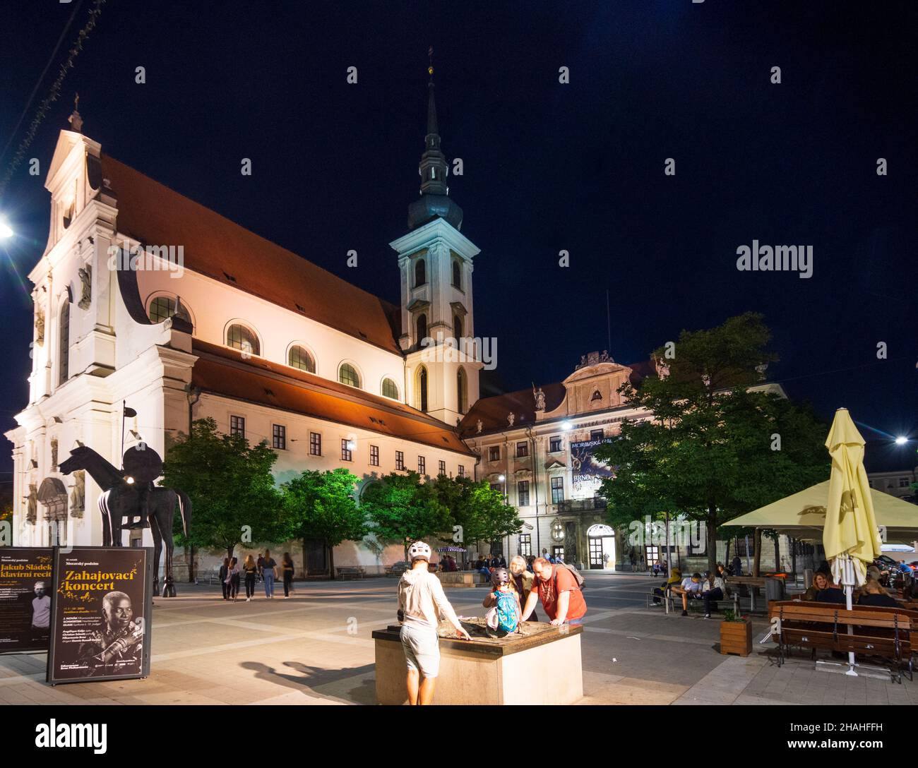 Brno (Brünn): equestrian statue "Courage", Moravian Square (Moravske ...