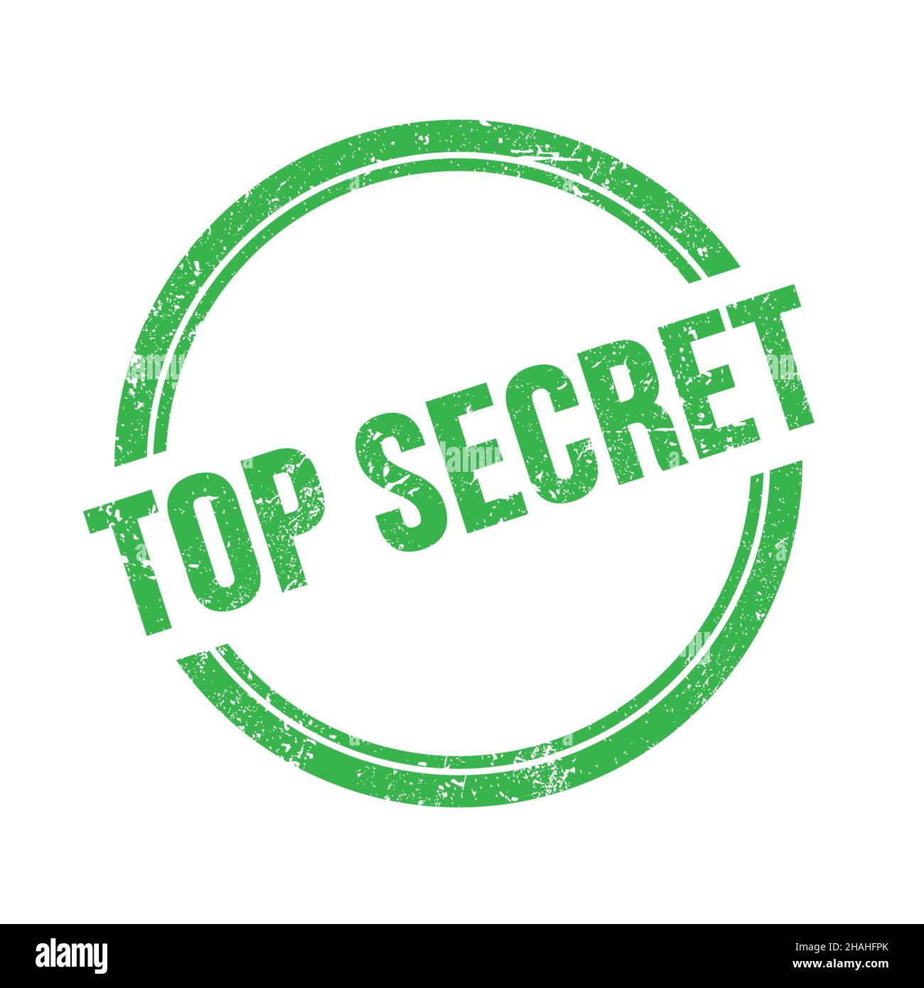 TOP SECRET text written on green grungy vintage round stamp Stock Photo ...