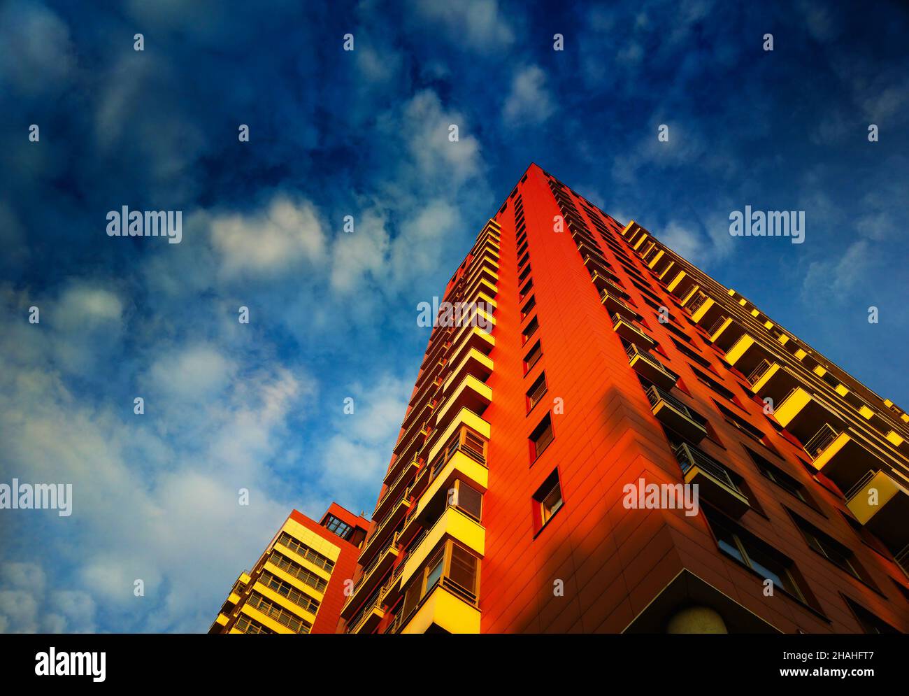 Modern building in perspective during daylight backdrop Stock Photo - Alamy