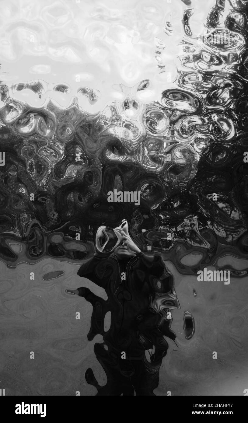 Wobbly texture Black and White Stock Photos & Images - Alamy